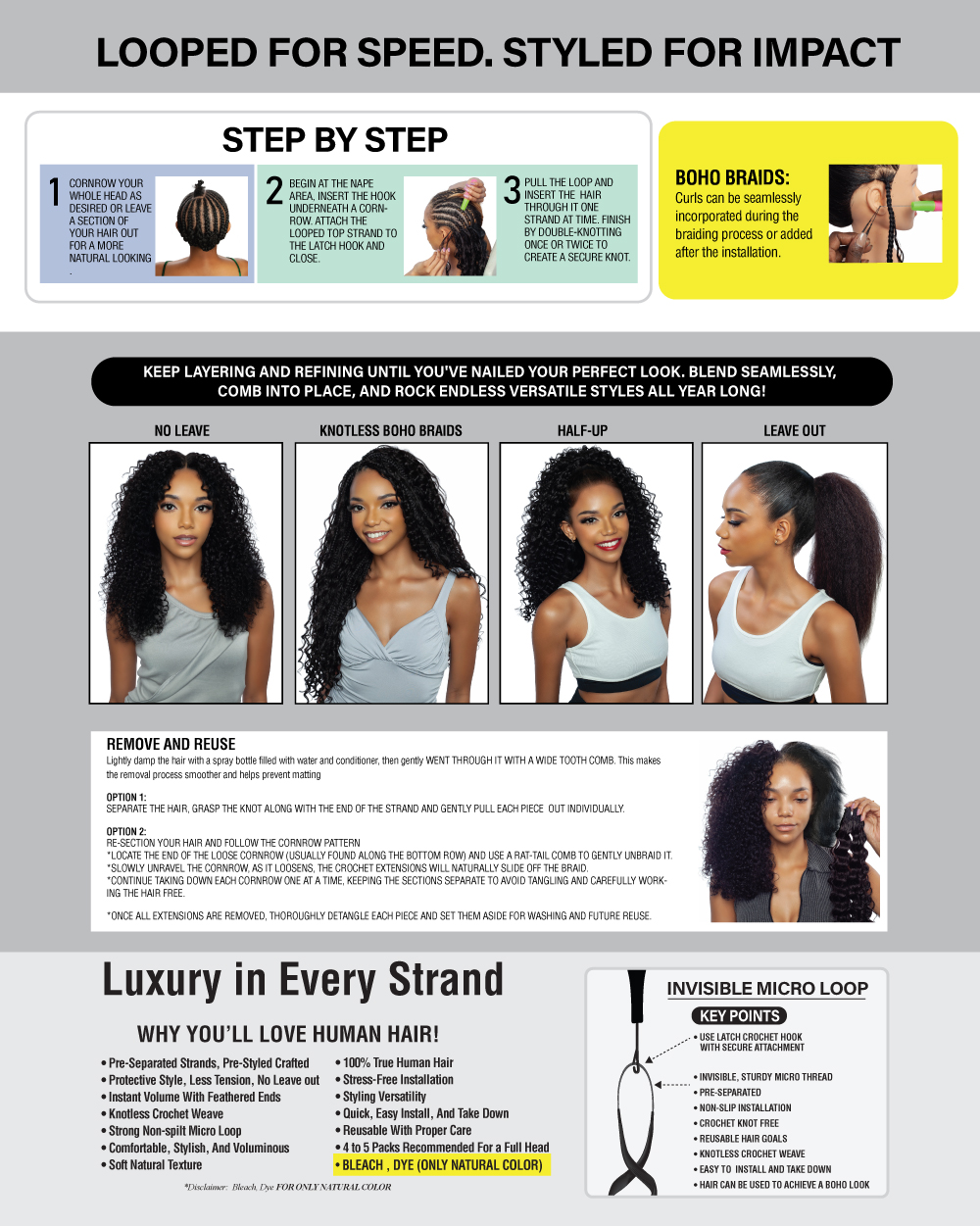 PRHC105-KINKY STRAIGHT 14" - Mane Concept